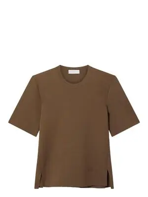 Stella McCartney Fitted Compact Knit Top With Slits - Brown