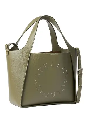 Stella McCartney Logo Crossbody Tote Bag Military Green