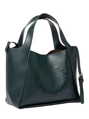 Stella McCartney Logo Crossbody Tote Bag Pine Green