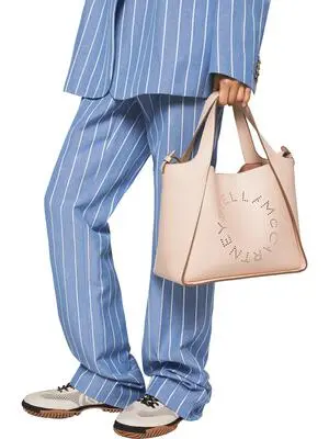 Stella McCartney Logo Crossbody Tote Bag Powder