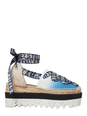 Stella McCartney Stella McCartney Gaia Platform Espadrilles Myosotis & Beige