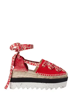 Stella McCartney Stella McCartney Gaia Platform Espadrilles Red