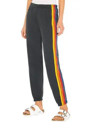 Aviator Nation 5 Stripe Sweatpant - Charcoal