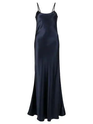 Voz Long Slip Dress - Blue