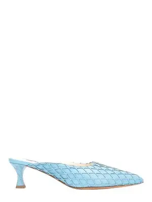 Rochas Laser-cut Mules - Blue