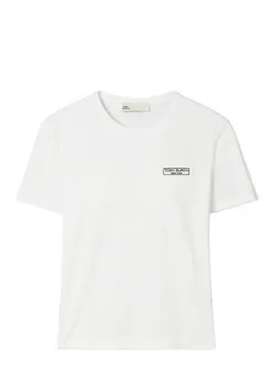 Tory Burch Logo Patch T-shirt - White