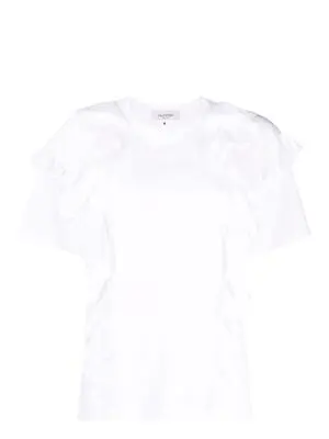 VALENTINO Ruffle-Trim Short-Sleeve T-Shirt