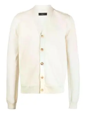 Amiri Buttoned-up Cashmere Cardigan - Neutrals