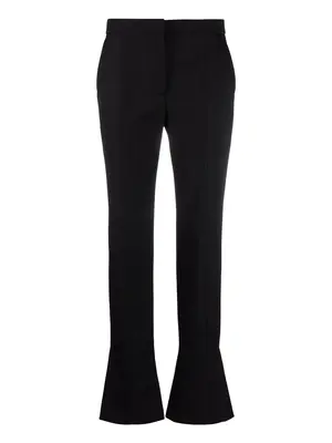 Alexander McQueen Ankle-slit Cigarette Trousers - Black