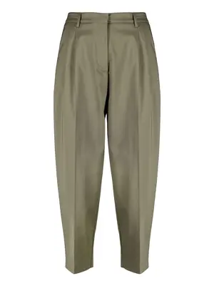 BLANCA VITA Pressed-crease Cropped Trousers - Black