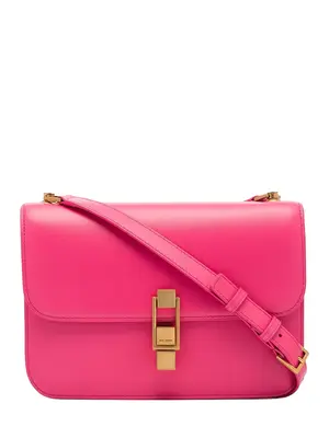 Saint Laurent Carré Leather Shoulder Bag Pink