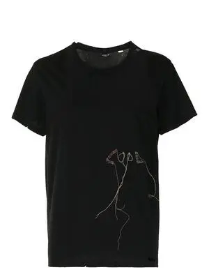 COOL T.M Embroidered Detailing T-shirt - Black