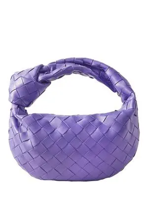 Bottega Veneta Jodie Mini Knotted Intrecciato Leather Shoulder Bag Purple