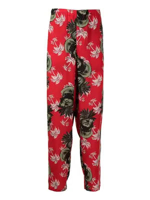 UNDERCOVERISM Printed Trousers - Red
