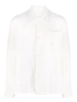 Our Legacy Long-sleeved Linen Shirt - White