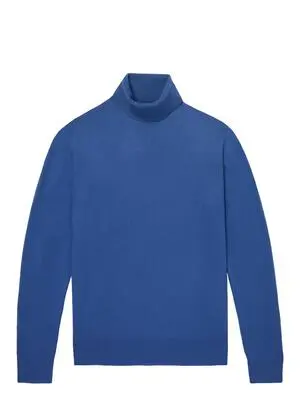 Loro Piana Dolcevita Slim-fit Baby Cashmere Rollneck Sweater - Blue