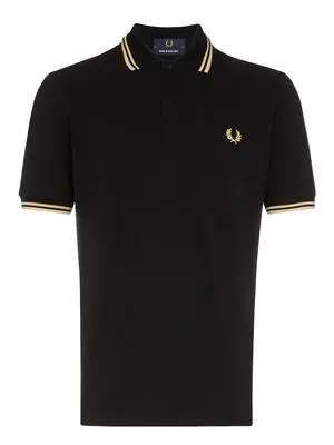 Fred Perry Stripe-trimmed Polo Shirt - Black