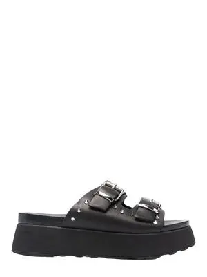 CULT Studded Flatform Slides - Black