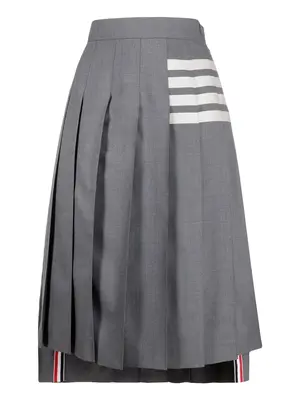 Thom Browne Pleated Kilt Skirt - Grey