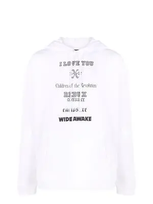 Raf Simons I Love You Cotton Hoodie - White