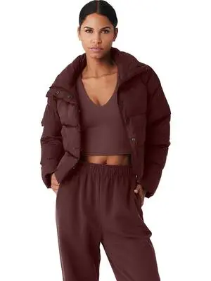 Alo Yoga Ripstop Puffer Jacket Cherry Cola