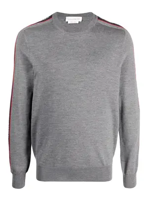 Alexander McQueen Logo-tape Jumper - Grey