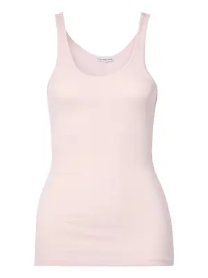 JAMES PERSE Daily Ribbed Stretch-cotton Tank Pink