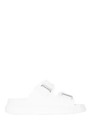 Alexander McQueen Hybrid Flatform Slide Sandals - White