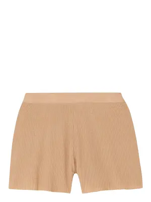 Sablyn Gia Ribbed Cashmere Shorts - Brown