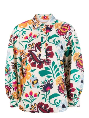 La DoubleJ Poet Floral-print Shirt - Neutrals