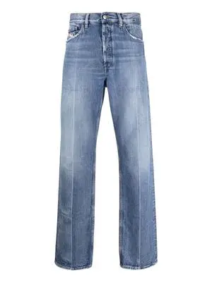 DIESEL® Stonewashed Straight-leg Jeans - Blue
