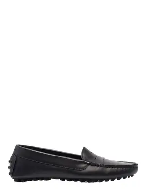 SCAROSSO Ashley Leather Loafers - Black