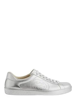 Gucci Ace Metallic Low-top Sneakers - Silver