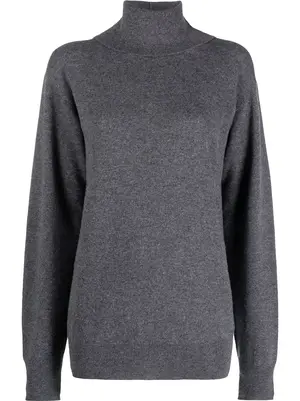 JIL SANDER Roll-neck Cashmere Jumper - Grey