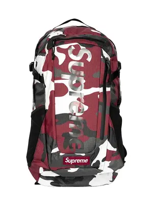Supreme Camouflage-print Backpack - Red