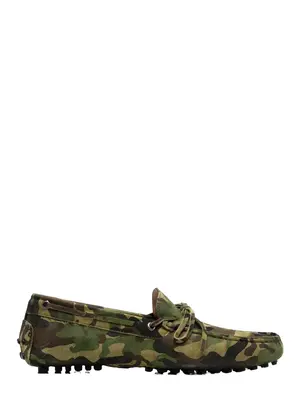 SCAROSSO James Camouflage-print Loafers - Green
