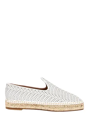 Alaïa Flat Espadrilles - Blanc Casse