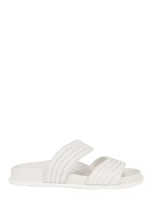 Alaïa Leather Slides - Blanc Casse