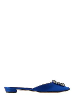 Manolo Blahnik Manolo Blahnik Hangisi Crystal-Embellished Slippers Blue