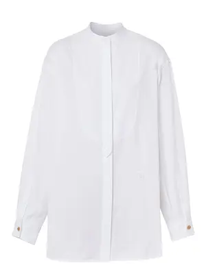 Burberry Monogram-motif Cotton Shirt - White