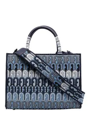 Furla Toni Jacquard Embossed Tote - Blue