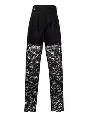 Philipp Plein Philipp Plein Straight-Leg Lace Trousers Black