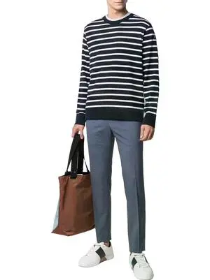 Paul & Shark Striped Fine-knit Jumper - Blue