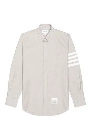 Thom Browne Thom Browne Straight Fit 4 Bar Shirt In Blue Medium Grey