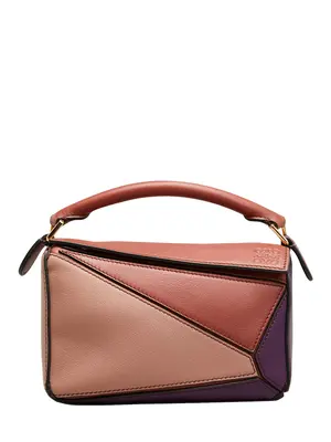 Loewe Loewe Puzzle Mini Top-Handle Bag Dark Purple