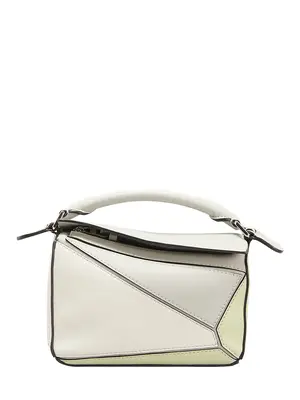 Loewe Loewe Puzzle Mini Top-Handle Bag Grey/celadon
