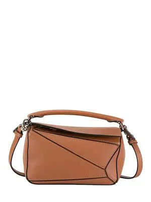 Loewe Loewe Puzzle Mini Top-Handle Bag Tan