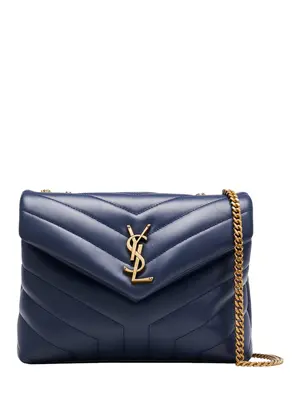 Saint Laurent Loulou Small Shoulder Bag Blue Char