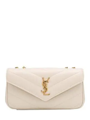 Saint Laurent Loulou Small Shoulder Bag Crema Soft