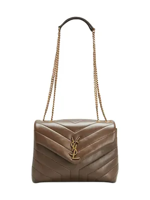 Saint Laurent Loulou Small Shoulder Bag Gray